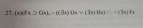 Solved 27 Xfxgxex Gx V Ex Hx 3x Fx