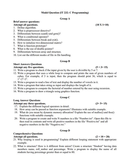 C Programming Bimstudiescom
