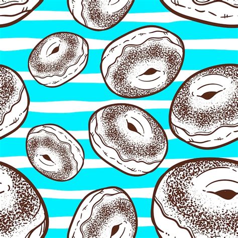 Premium Vector Cute Donut Seamless Pattern