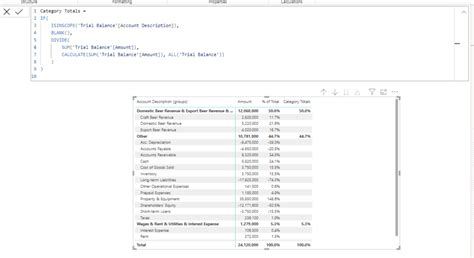 how to calculate percentage of total in power bi