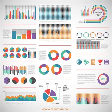 فایل اینفوگرافیک لایه باز قالب المان های طراحی گرافیکی پارشن