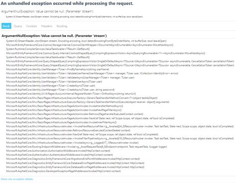 Blazor Server Project Preview Fails With Cosmos DB For Identity Issue Dotnet