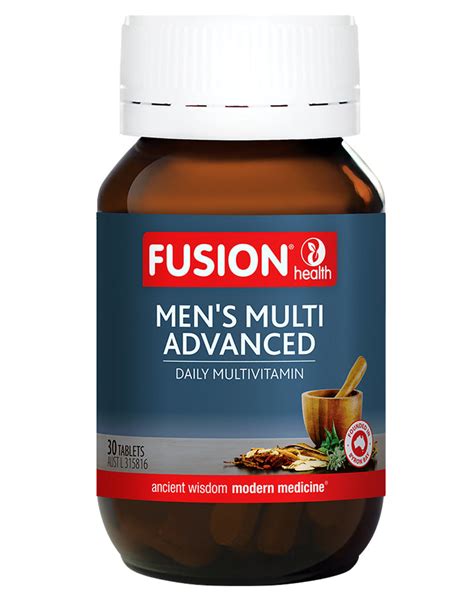 Mens Multi Advanced By Fusion Health 30 Tablets Daily Supplements