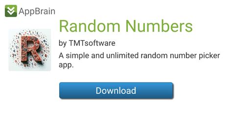 Random Numbers For Android Free App Download