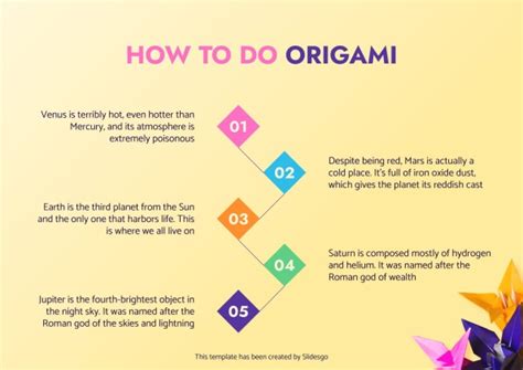 세계 종이접기의 날을 기념하는 고등학교 공예 인쇄용 종이접기 꽃
