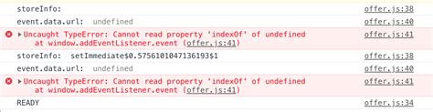 javascript uncaught type error on window addeventlistener pop up