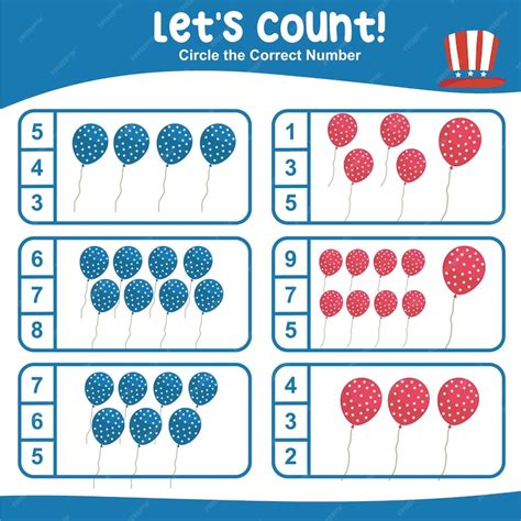 Premium Vector Mathematic Counting Worksheet Math Activity Count And