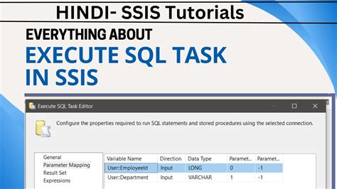 05 Hindi Execute Sql Task In Ssis Youtube