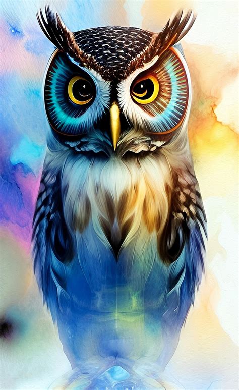 Colorful Real Owl