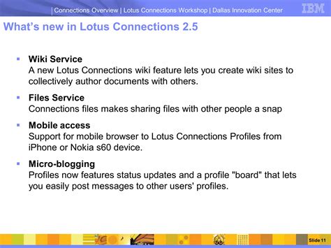 IBM Lotus Connections Overview PDF Social Networking Internet