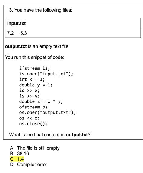 Solved 3 You Have The Following Files Outputtxt Is An