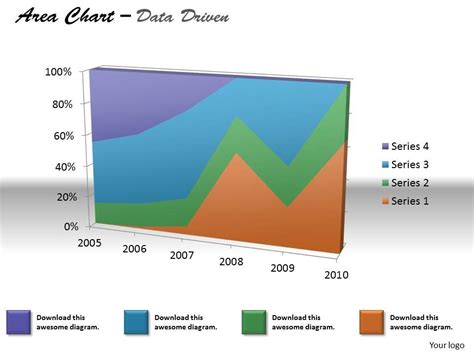 Data Driven 3d Area Chart For Various Values Powerpoint Slides