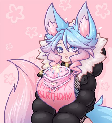 Rule 34 Animal Ears Birthday Cake Cake Clothed Clothing Fully Clothed