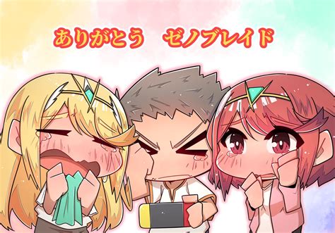 Mythra Rex And Pyra Giving Thanks To Monolithsoft For Peak Fiction During The Switch Era The
