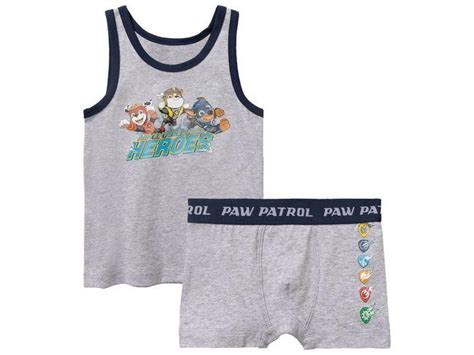 Набір білизни для хлопчика майка труси Lupilu Щінячий патруль 122 128 сірий арт 4336