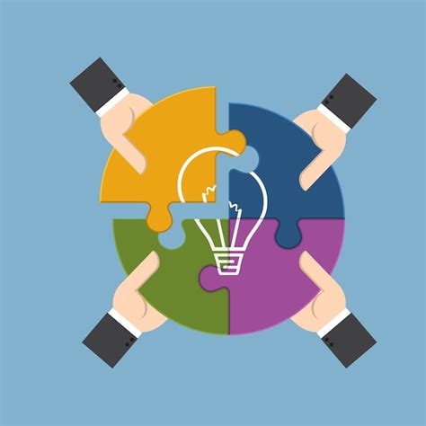 Premium Vector Businessman Assembling Jigsaw Puzzle