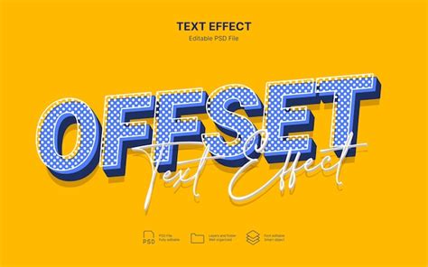 premium psd offset text effect