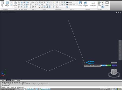 Autocad Extrude Feature Grabcad Tutorials