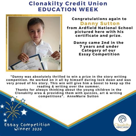 Congratulations To Danny Sutton Ardfield National School