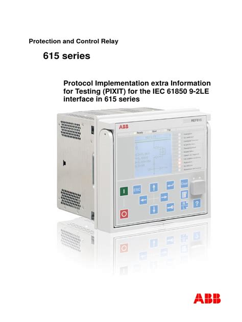 Manual Ref 615 Iec 61850 Pdf Protocolos De Comunicaciones Scada