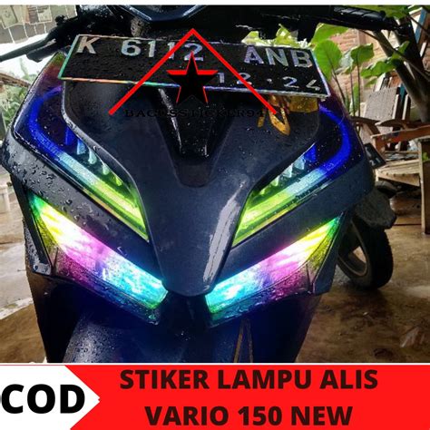 Jual Sticker Lampu Alismotor Vario Rgb Stiker Lampu Alis Motor Vario Vario Rgb