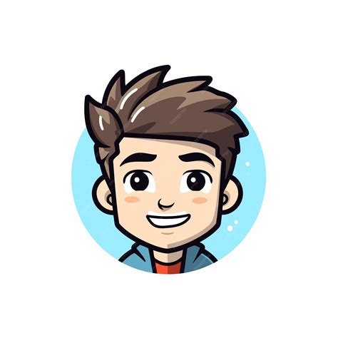 Premium Vector Cute Boy Face Cartoon Vector Illustration Cute Boy