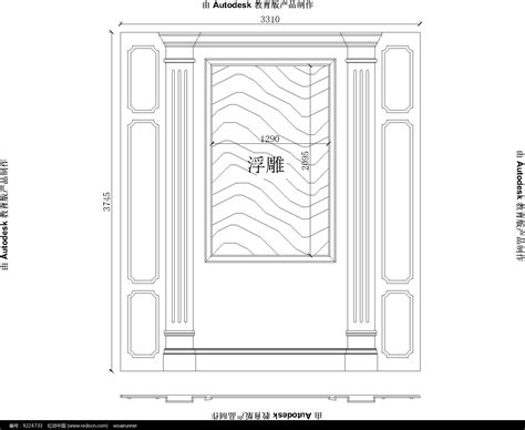 楼中楼大理石浮雕电视背景图片下载 红动中国