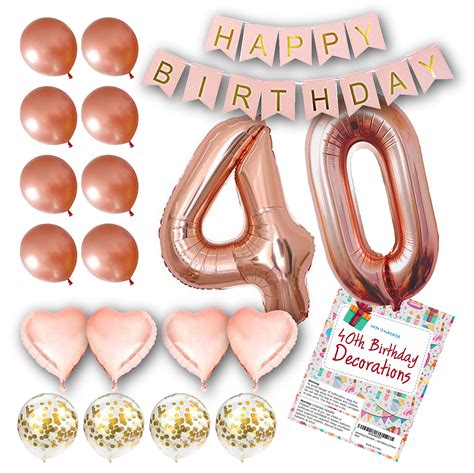 40th Birthday Decorations Birthday Decorations 40 Inch 40th Gold