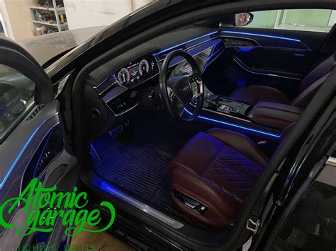 Audi A8 D5, контурная подсветка салона Ambient Light в Санкт-Петербурге