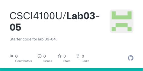 Github Csci4100ulab03 05 Starter Code For Lab 03 04