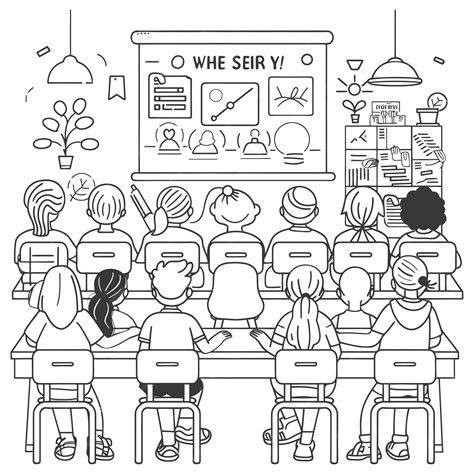 Premium Vector Outline Illustration For Positive Learning Situations