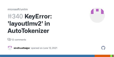 Keyerror Layoutlmv2 In Autotokenizer · Issue 340 · Microsoftunilm