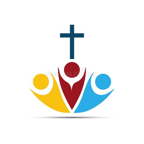 Christian Logo Cross Unity People Stock Illustration Illustration Of Sign School 362238589