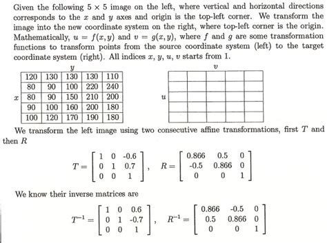 Solved A Find The Overall Affine Transformation Matrix That