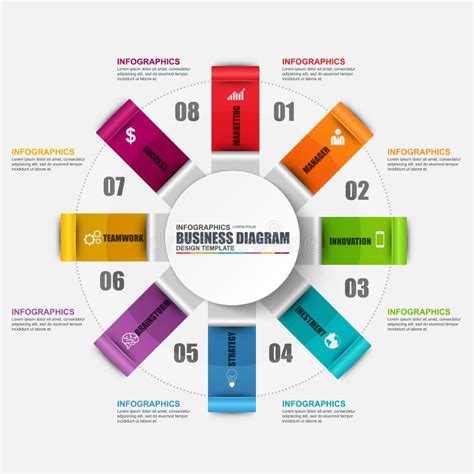 Infographic Circular Diagram Vector Design Template Stock Vector