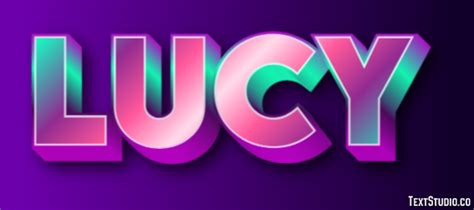 Lucy Text Effect And Logo Design Name