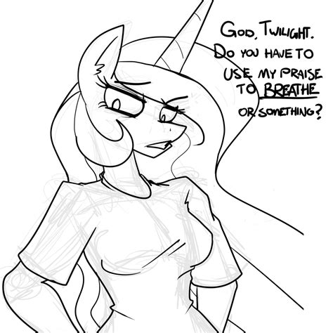 437330 Safe Artistreiduran Princess Celestia Anthro G4 Clothes Female Monochrome