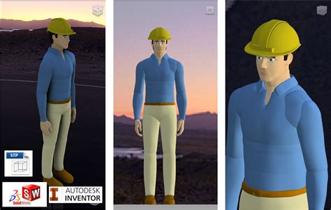 Worker Man Inventor Sw Part File Solidworks Step Iges Solidworks Autodesk Inventor 3d