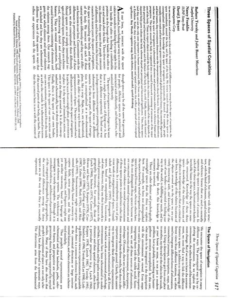 Pdf Three Spaces Of Spatial Cognition