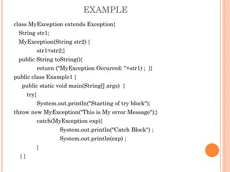 Oop Unit Iii Pptpptexceptionhandlingobjectorientedprogramming Ppt