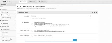 a list of cwp webserver errors and their fixes