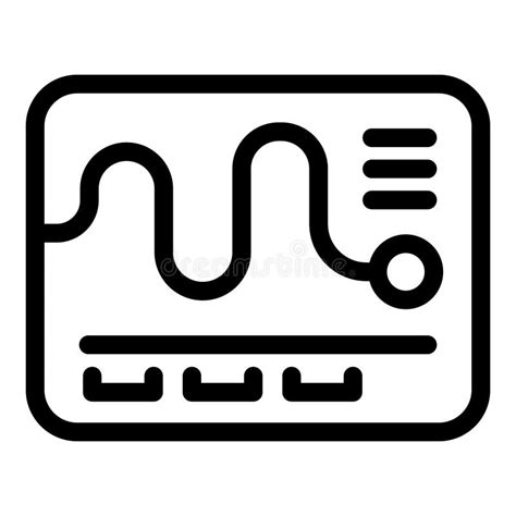 Electrocardiogram Showing Heart Rate On Monitor Screen Stock Vector