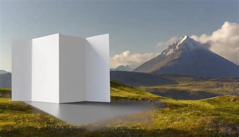 Premium Photo Realistic Layout Of The Brochure For The Presentation Of The Cover