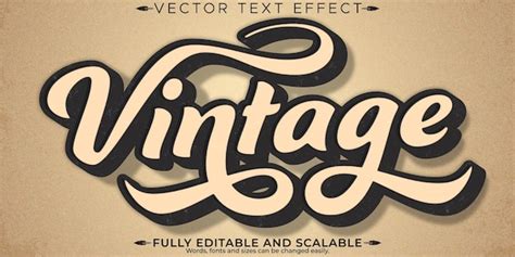 Efecto De Texto Editable Vintage Estilo De Texto Retro Y Nostálgico