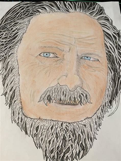 Attempt At A Alan Watts Portrait With Fineliner And Pastels Ralanwatts