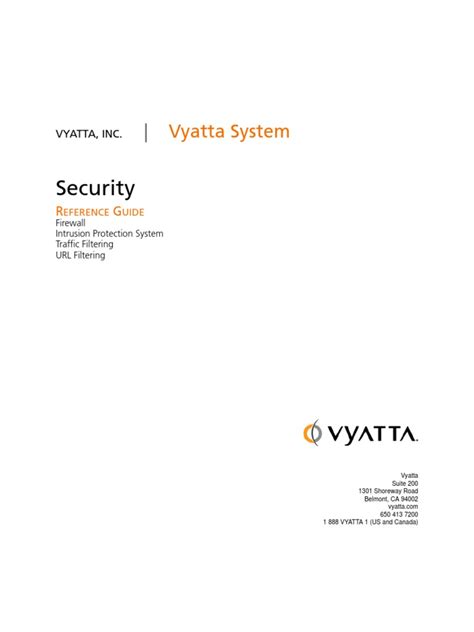 Vyatta Security Pdf Firewall Computing Computer Network