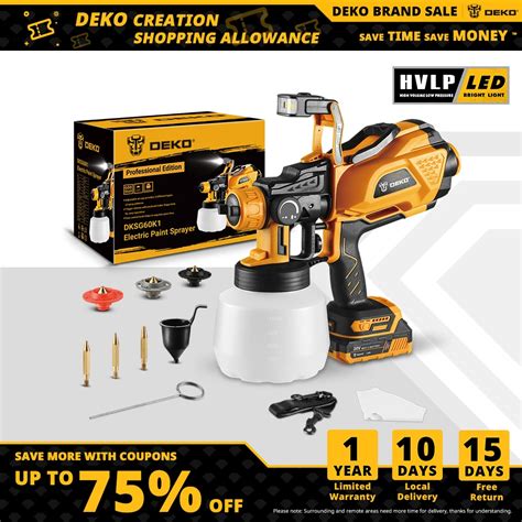 다이나믹 에어쿠션 데코 Hvlp 스프레이 건 Led 빛 And 3 노즐 1200ml 대용량 높은 전원 전기 페인트 분무기 홈 Diy