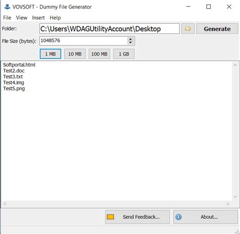 Dummy File Generator скачать бесплатно Dummy File Generator 1 5