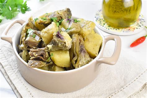 Carciofi Con Patate In Umido In Padella Ricette Che Passione Di