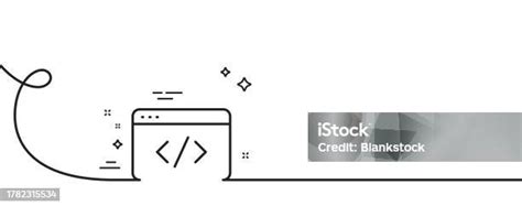 Seo 스크립트 줄 아이콘입니다 웹 프로그래밍 기호입니다 트래픽 관리 말림이 있는 연속선 벡터 개선에 대한 스톡 벡터 아트 및